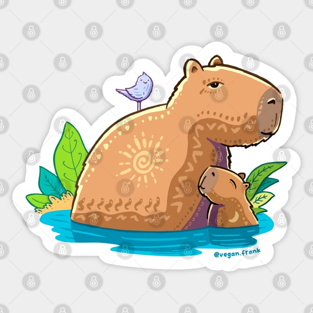 Animals from the Americas - Capybara - Capybaras - Sticker | TeePublic
